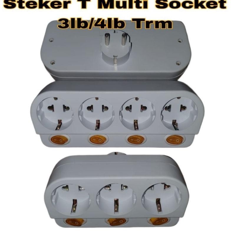 Jual Barangunik2021 - Steker T Multi Socket 3lubang 4lubang / Tusuk ...