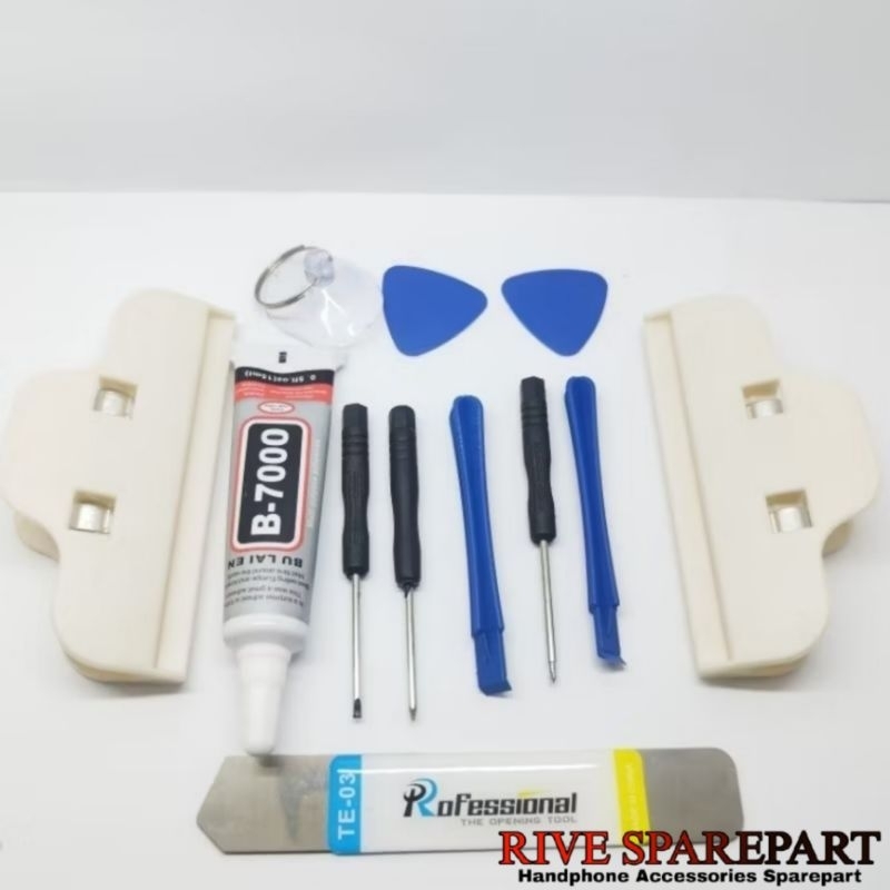 Jual OBENG SERVICE HP 8 IN 1 + T7000 HITAM / B7000 BENING + PENCONGKEL TE03 + PENJEPIT 2 PCS ...