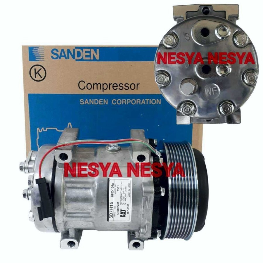 Jual Compressor Compresor Kompressor Kompresor AC SANDEN SD7H15 untuk Alat Berat Excavator Exca ...