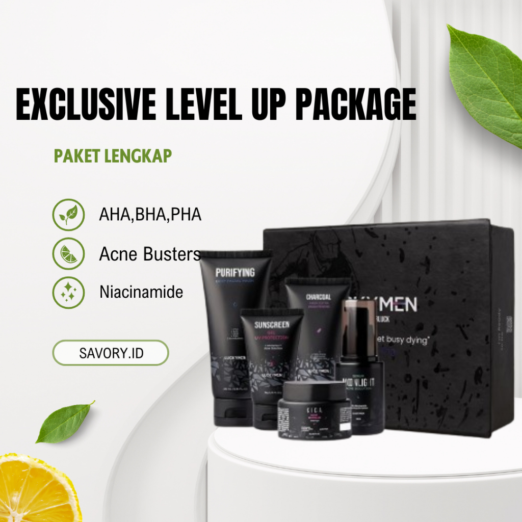 Jual [UPGRADE FORMULA]Level Up Package(Facial Wash,Sunscreen Gel,Cica ...