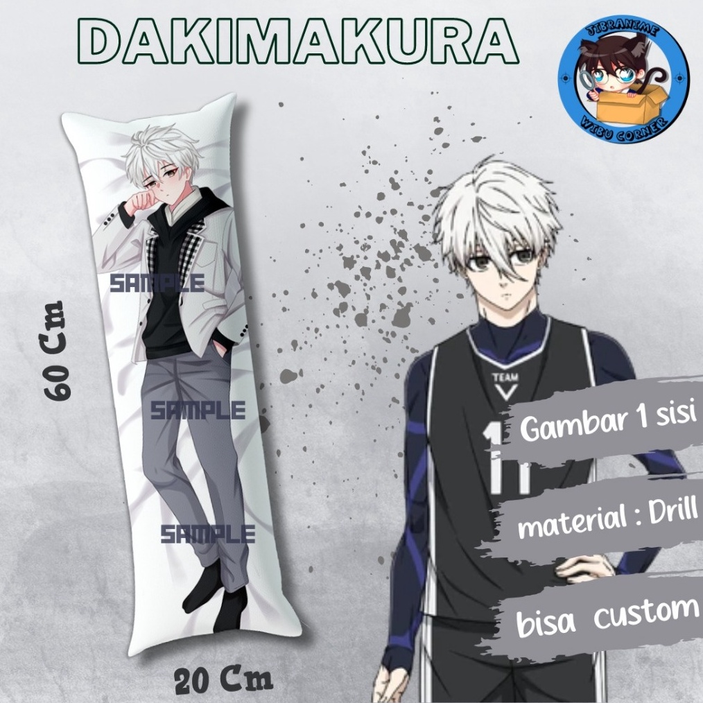 Jual dakimakura guling NAGI BLUE LOCK ukuran 2x6cm sudah termasuk isi ...