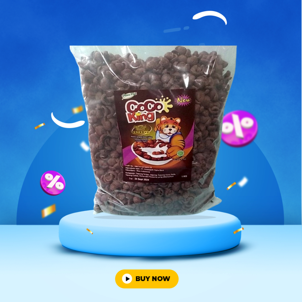 Jual Coco King Makanan Ringan Sereal Rasa Coklat 1 kg | Shopee Indonesia