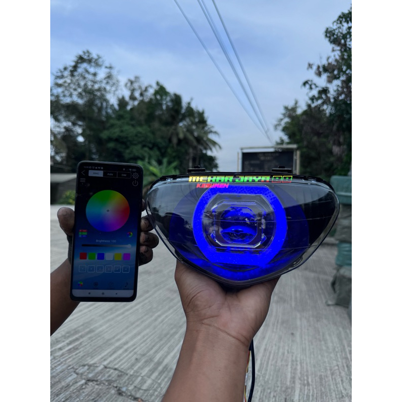 Jual LAMPU DEPAN BILED MATRIX RGB MIO SEPORTIY LAMA SHURD AKRILIK ...