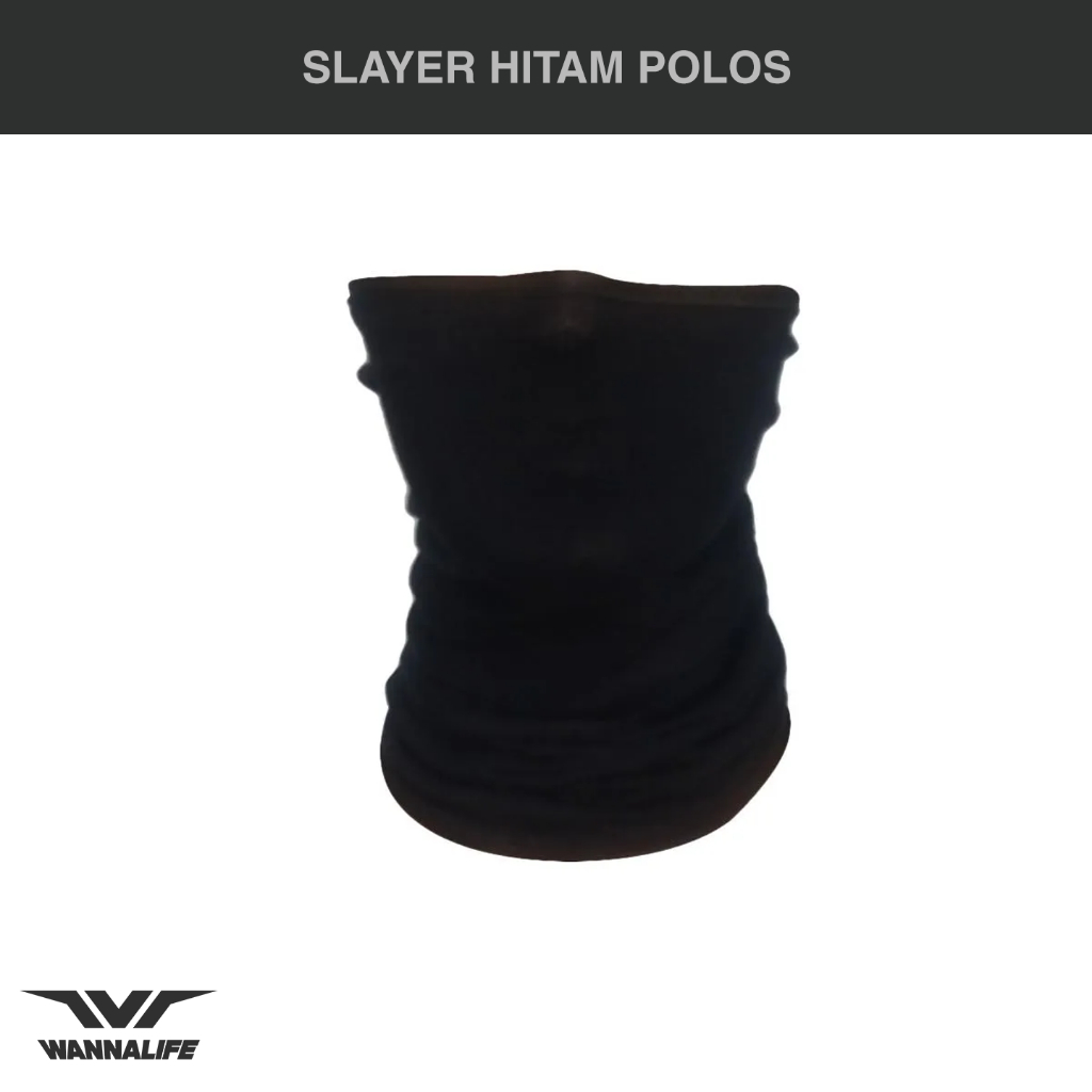Jual Masker Slayer Hitam Polos | Balaclava Tidak Ada Motif Mulut Leher ...