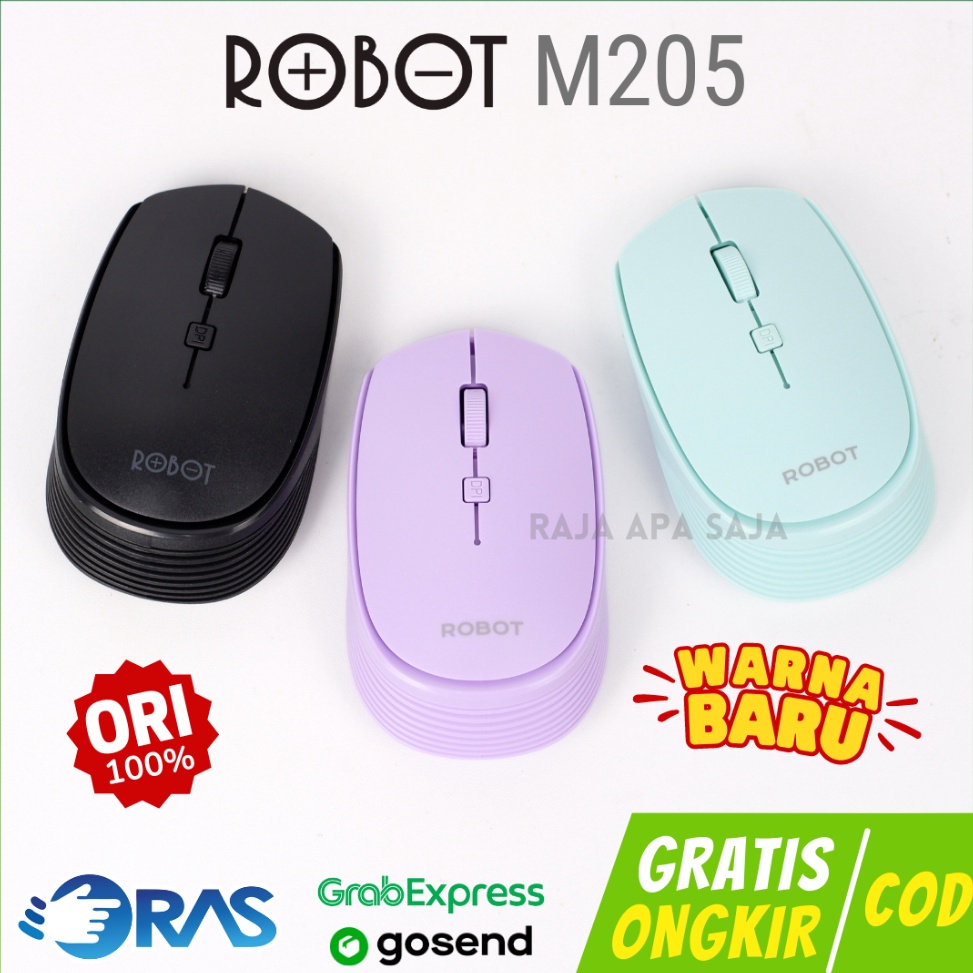 Jual NEW VARIAN MOUSE ROBOT WIRELESS 24 Tanpa Kabel Komputer PC Laptop Laptop Murah M25 | Shopee ...