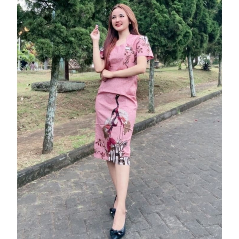 Jual DRESS BATIK NATAL 056 BV | BATIK MODERN termurah di jawa tengah ...