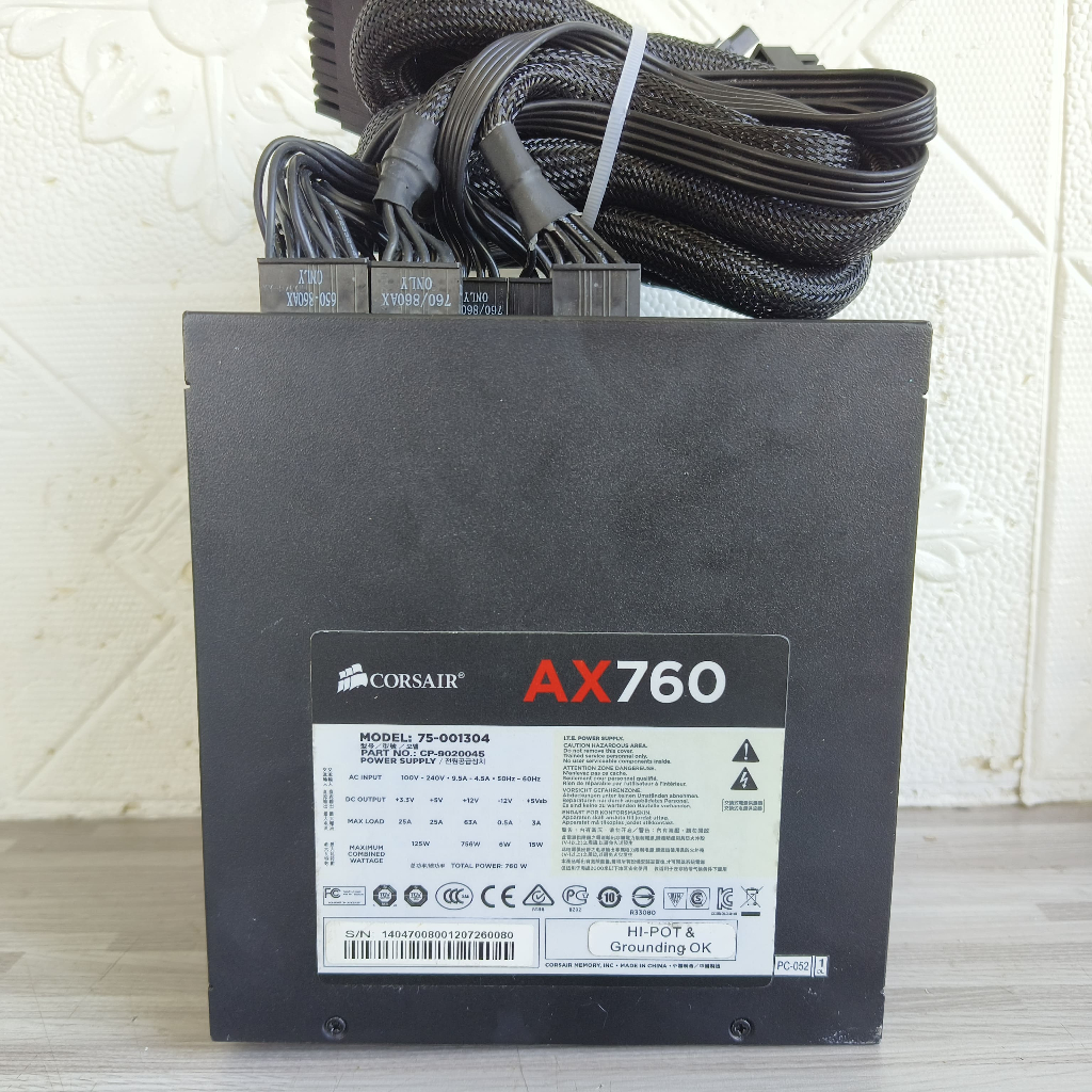 Jual PSU GAMING CORSAIR AX760 80+ PLATINUM FULLY MODULAR | Shopee Indonesia