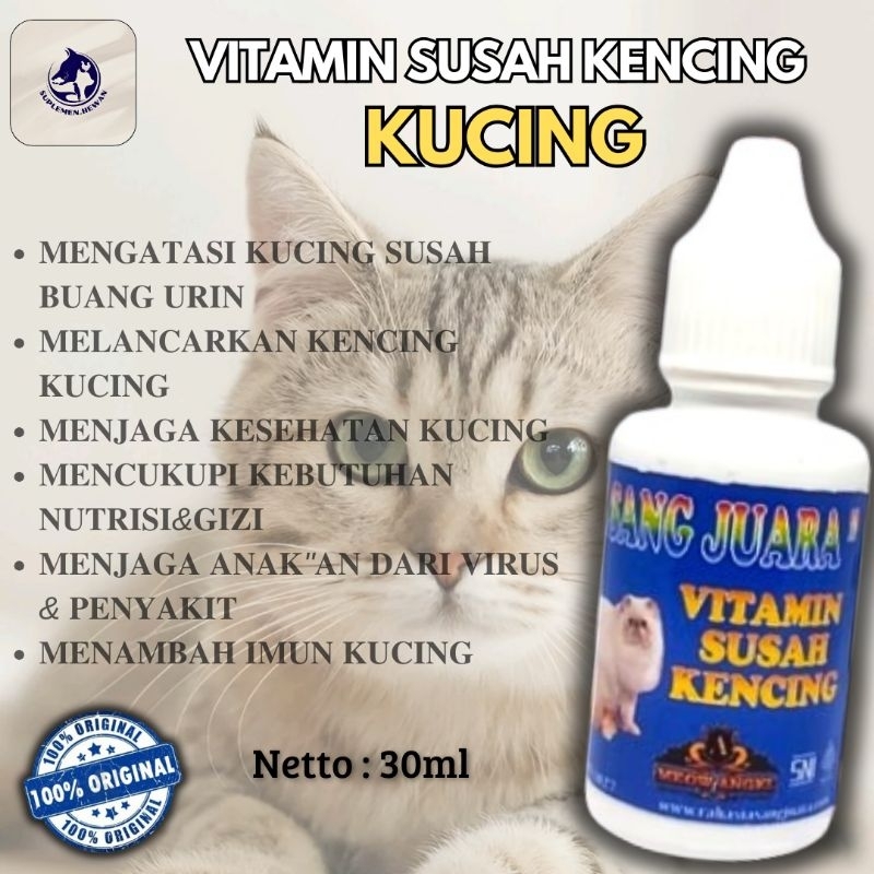 Jual VITAMIN Susah Kencing Susah Buang Air Urin Untuk KUCING 30ml ...