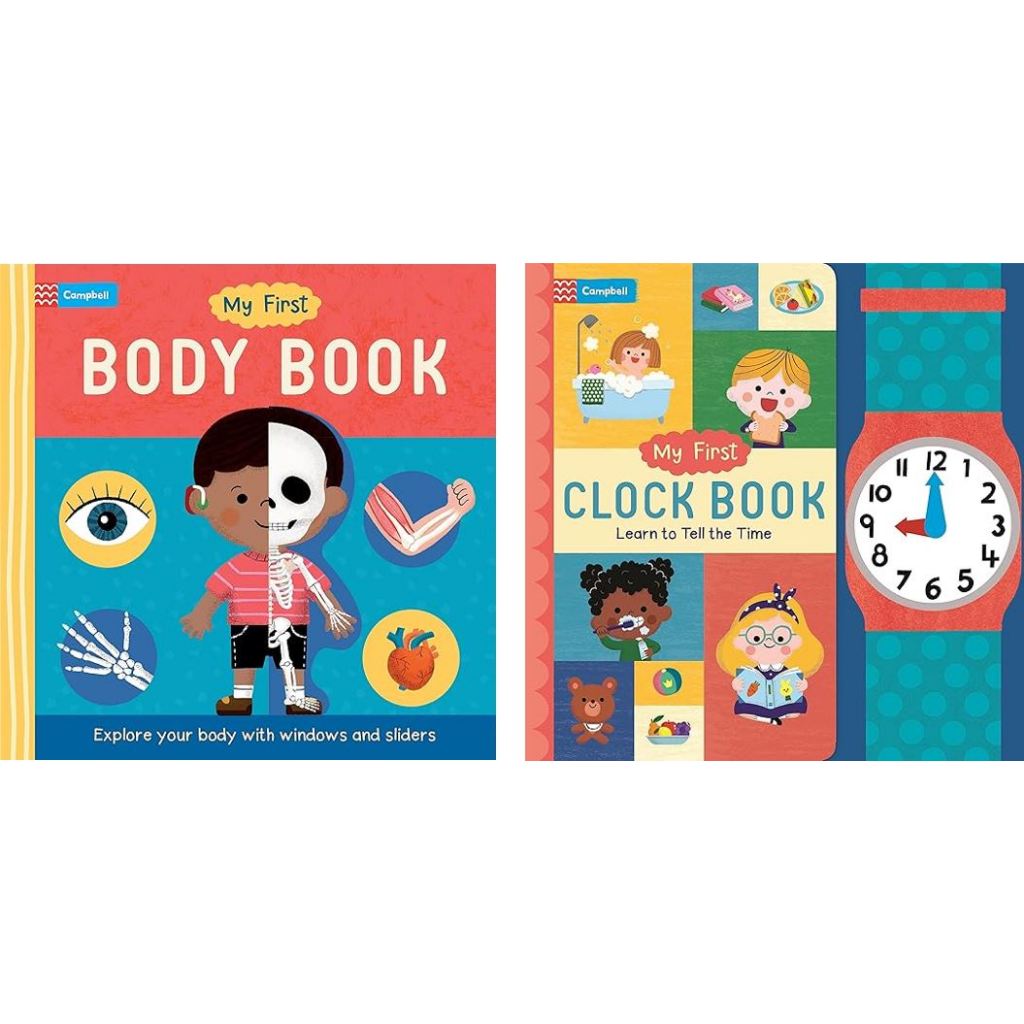 Jual Campbell - My First Body Book: Explore your body with windows and sliders / My First Clock ...