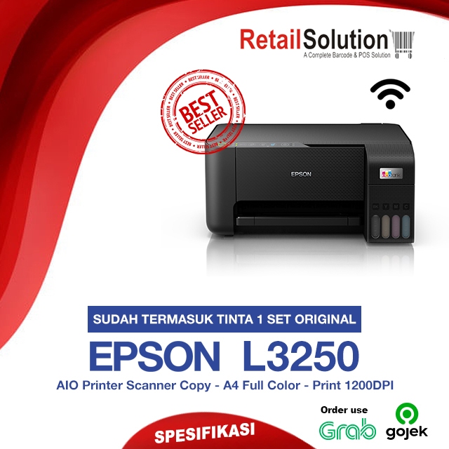 Jual Printer AIO PSC Scan Fotocopy A4 WiFi - Epson L3250 Infus Tanki ...