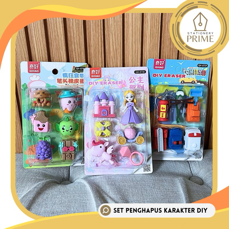 Jual Set Penghapus Karakter Princess Binatang Makanan Kendaraan DIY ...