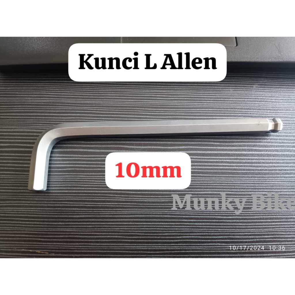 Jual Tool Alat Kunci Allen L 10mm 10 mm Eceran untuk Buka Baut Crank ...