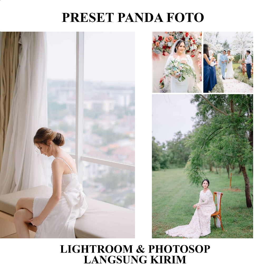 Jual PRESET WEDDING PANDA FOTO LIGHTROOM PHOTOSHOP | Shopee Indonesia