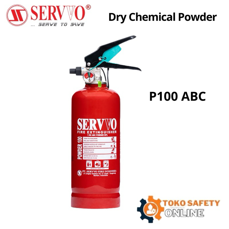 Jual APAR SERVVO 1KG Dry Chemical Powder SERVVO P100 ABC Original | Shopee Indonesia