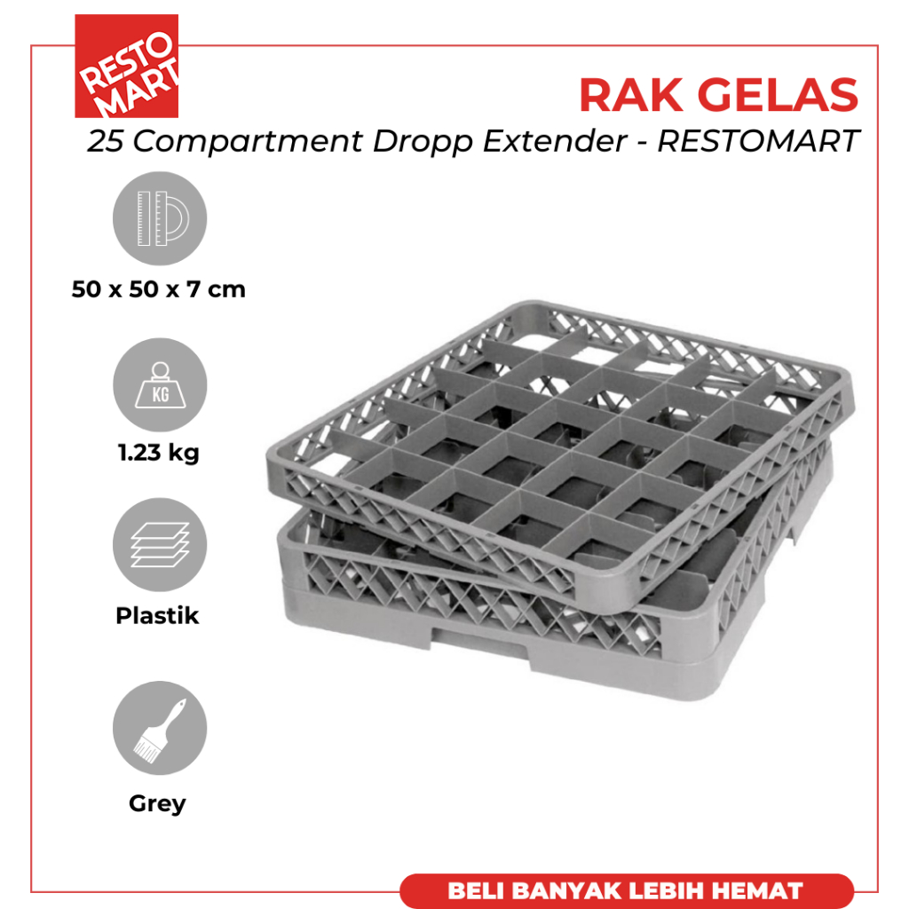 Jual Extender Rak Gelas 25 lubang / 25 Compartment Dropped Extender ...