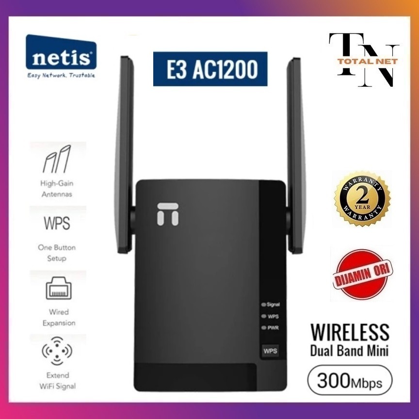 Jual NETIS E3 AC1200 Wireless Dual Band Router - 2 Antena E 3 | Shopee ...