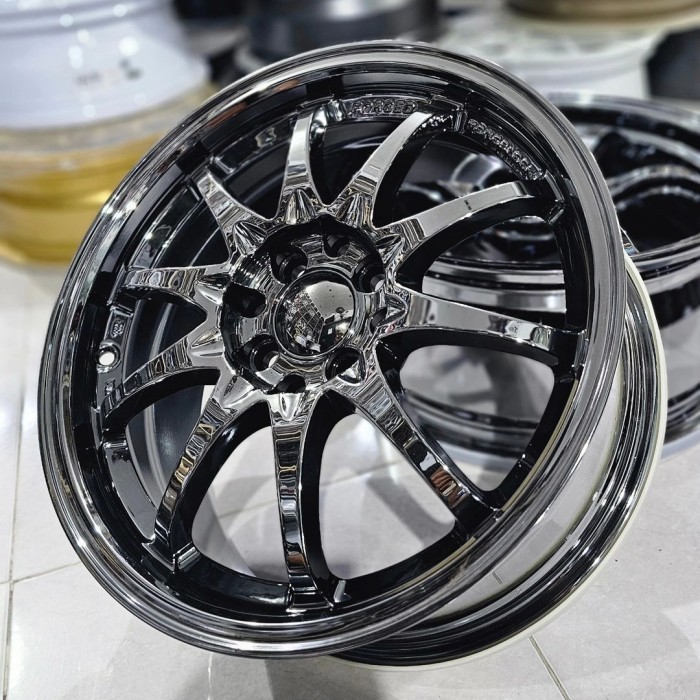Jual velg mobil racing 16 CE28 BLACK CROME R16 jazz yaris raize Rocky ...
