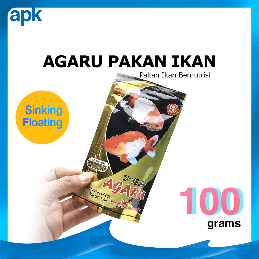 Jual AGARU Sinking Floating Pelet makanan Ikan Hias 100 gr | Shopee ...