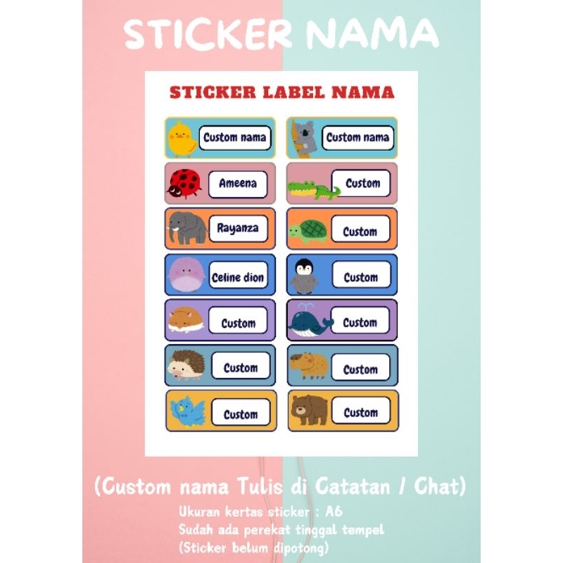 Jual STICKER NAMA Sticker Label Nama Sticker sekolah | Shopee Indonesia