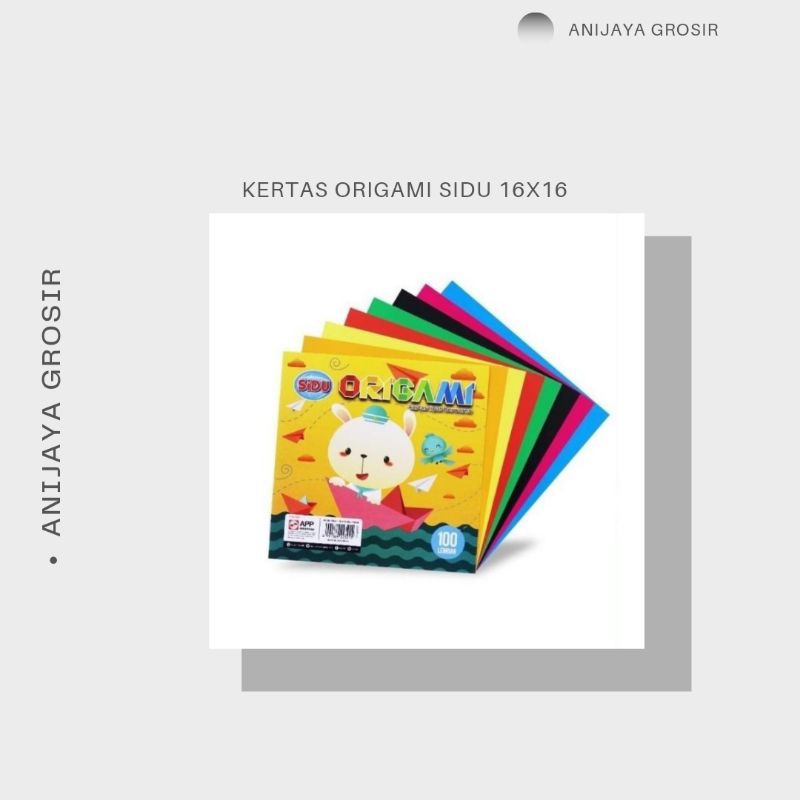 Jual KERTAS ORIGAMI BESAR MEREK SIDU UKURAN 16X16CM 1 SET ISI 100LEMBAR ...