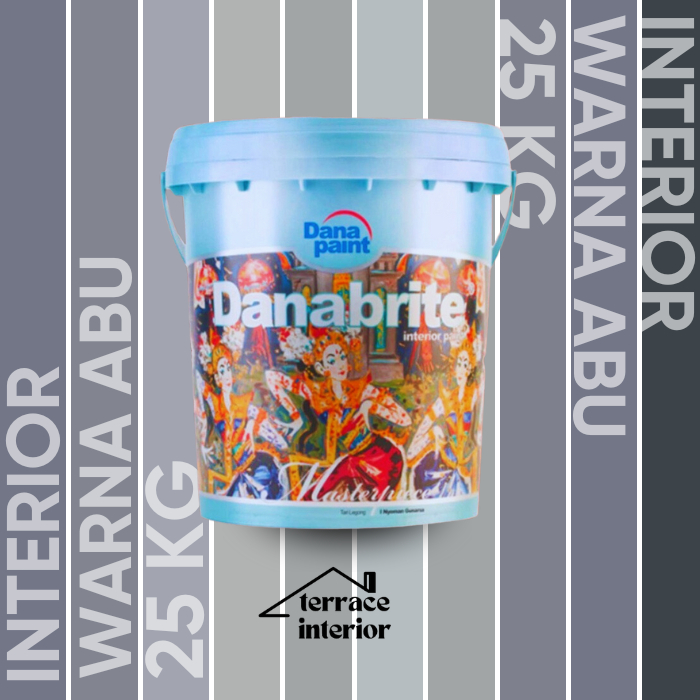 Jual Cat Tembok Interior Danapaint Danabrite Warna Abu 25 Kg | Shopee ...