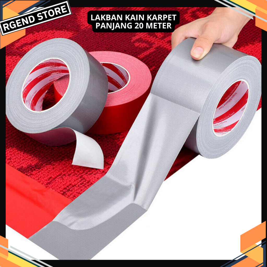 Jual Lakban Kain Karpet Multifungsi 20M Permukaan Tahan Air Adhesive ...
