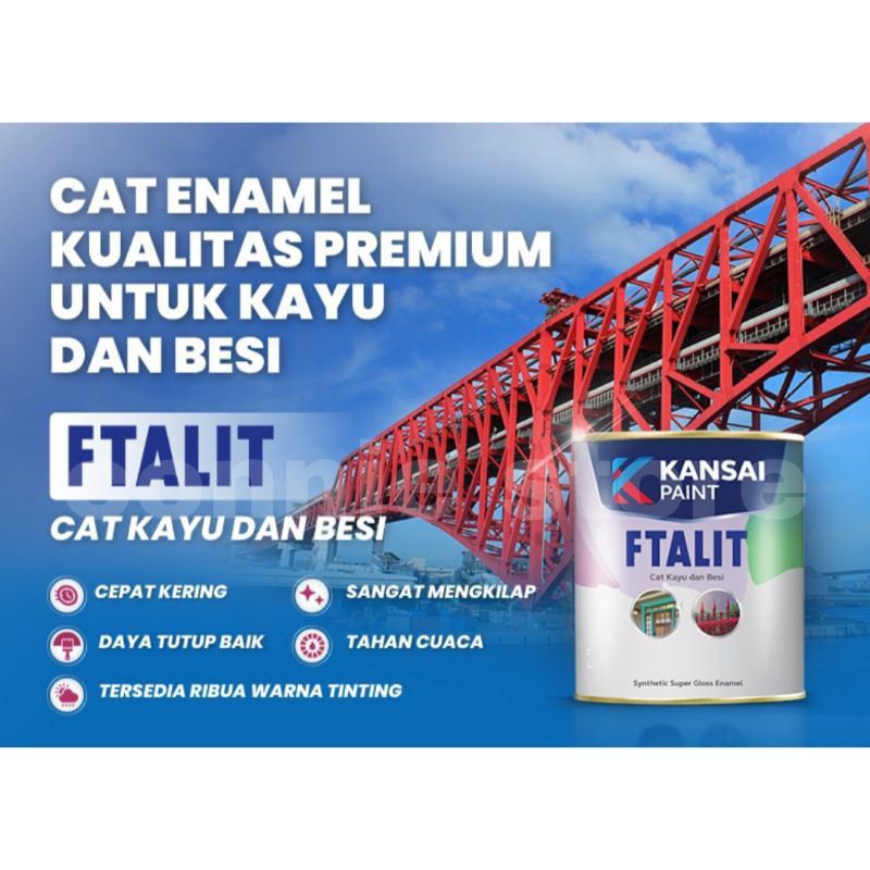 Jual Ftalit Kansai Paint 1kg Warna Cat Minyak kayu dan besi 0.9 Liter ...