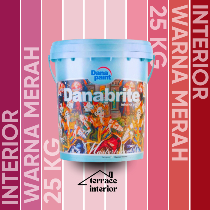 Jual Cat Tembok Interior Danapaint Danabrite Warna Merah 25 Kg | Shopee ...