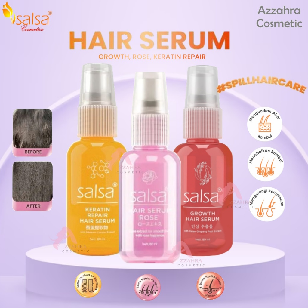 Jual SALSA Hair Serum Rose / Hair Serum Growth / Hair serum Keratin ...