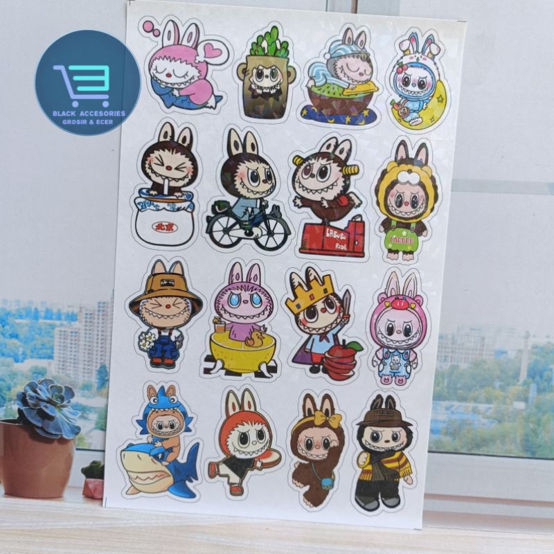 Jual STIKER KARAKTER LABUBU HOLOGRAM LEMBARAN | Shopee Indonesia