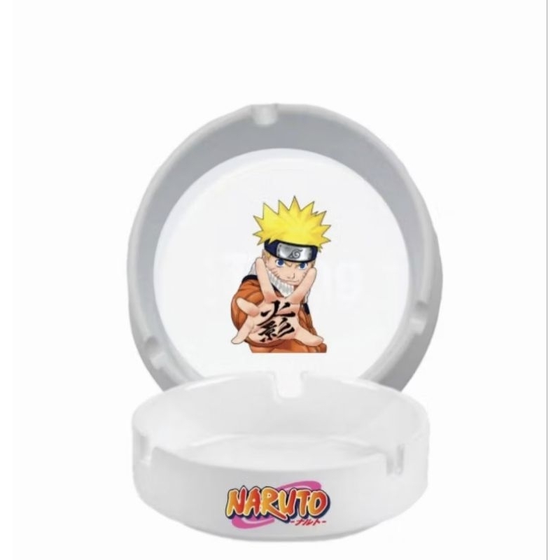 Jual asbak melamin asbak rokok bulat tempat sampah rokok gambar anime ...