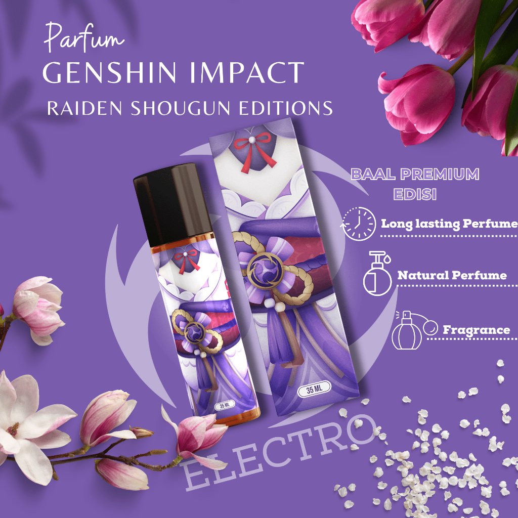 Jual Parfum Anime Genshin Impact 35ml Raiden Shougun Luceat Parfum Pria ...