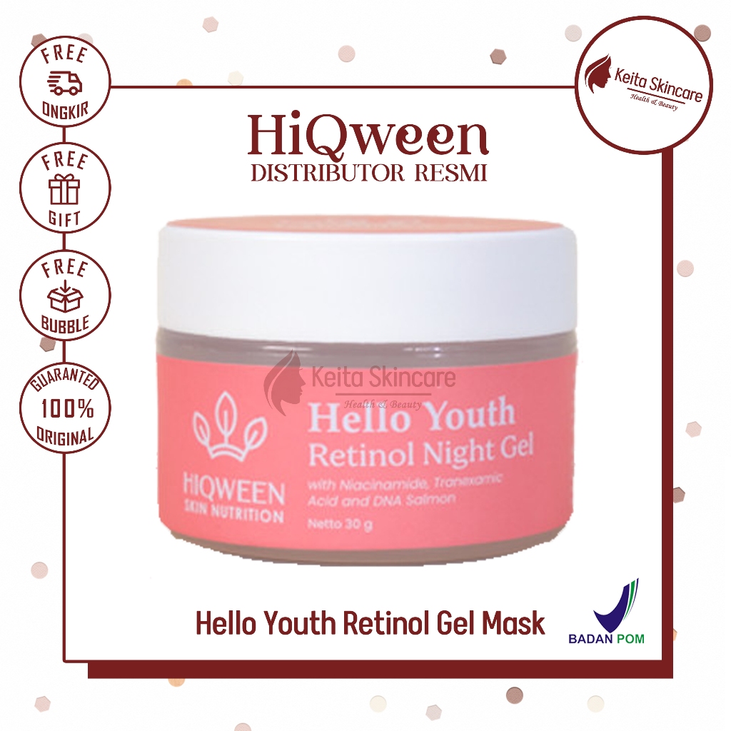 Jual Hiqween Retinol | Hiqween Hello Youth Retinol Gel Mask | Shopee ...