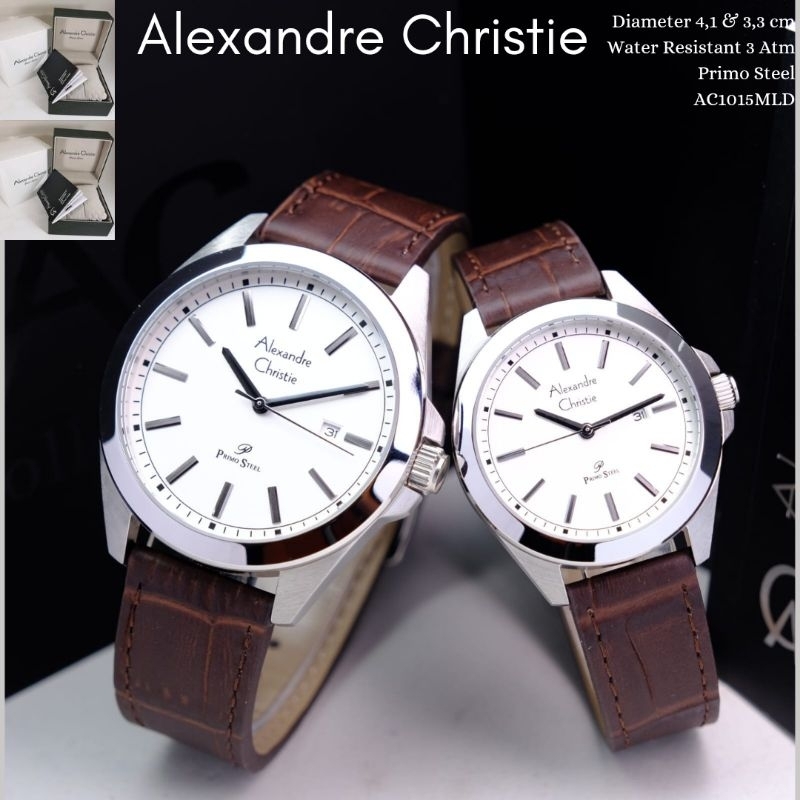 Jual Alexandre Christie ORIGINAL jam tangan pria couple AC1015 silver ...