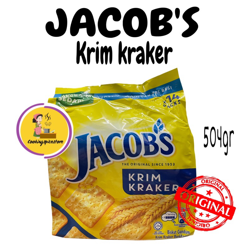 Jual JACOBS cream crackers jacob ORIGINAL biskuit gandum 504gr | Shopee ...