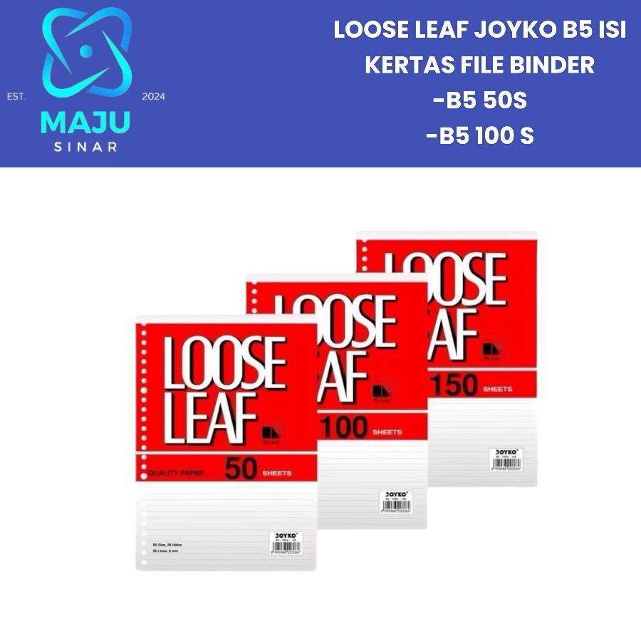 Jual Loose Leaf Joyko B5 Isi Kertas File Binder B5 50 S Dan 100 S | Shopee Indonesia