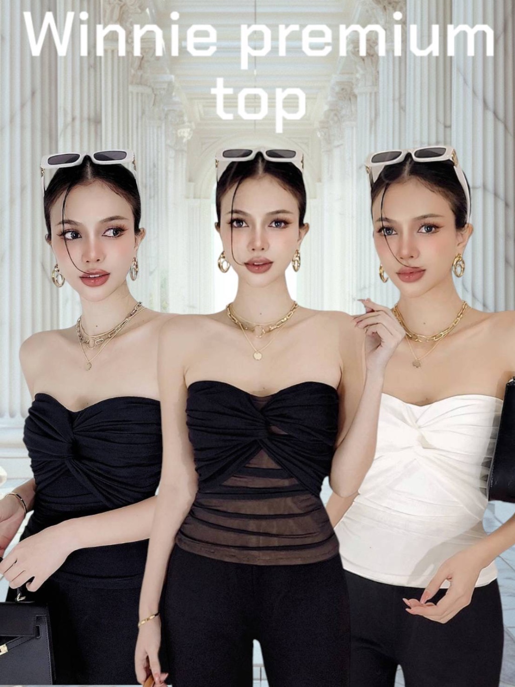 Jual Winnie Top (Korean Sheer Layer Tube Top Cotton Candy Import Bangkok) | Shopee Indonesia