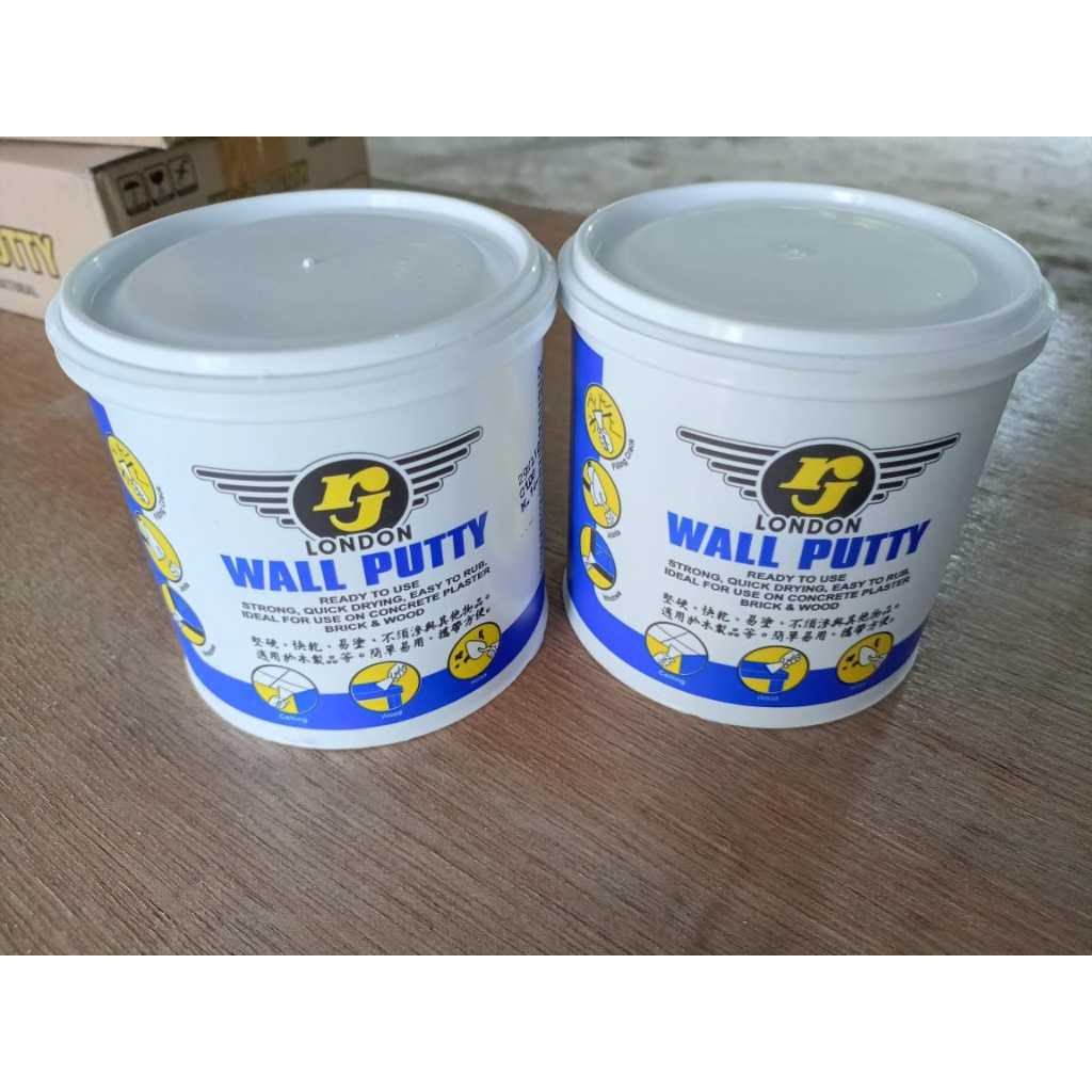 Jual Plamir RJ wall putty dempul tembok dempul kayu london 1 kg 0,5kg ...