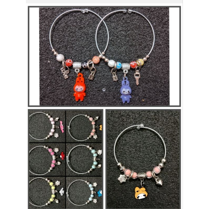Jual 12PCS Gelang Tangan Yang lagi Viral Gelang Pandora,Gelang Labubu ...