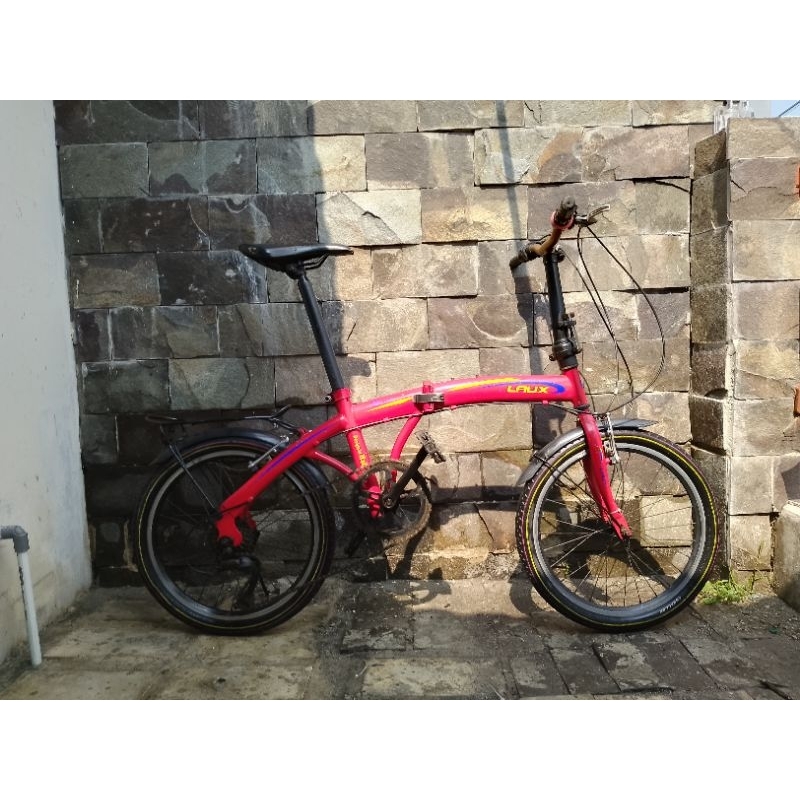 Jual SEPEDA LIPAT LAUX UK 20 INCH 6 SPEED SIAP PAKAI | Shopee Indonesia