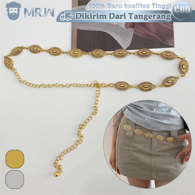 Jual 1set Ikat Pinggang Rantai Wanita Fashion Berukir Logam Belt Wanita Rantai Retro Sabuk ...