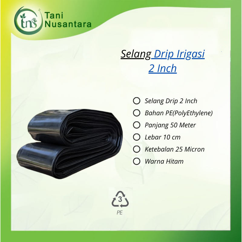Jual Selang Drip 2 Inch 25 Micron 10cm Panjang 50 Meter – Irigasi ...