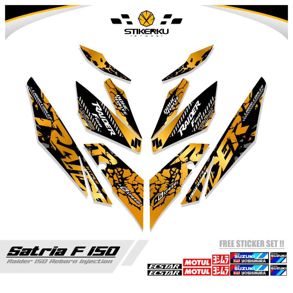 Jual STICKER SATRIA INJEKSI / MTF 8 / STRIPING SATRIA F 150 NEW ...