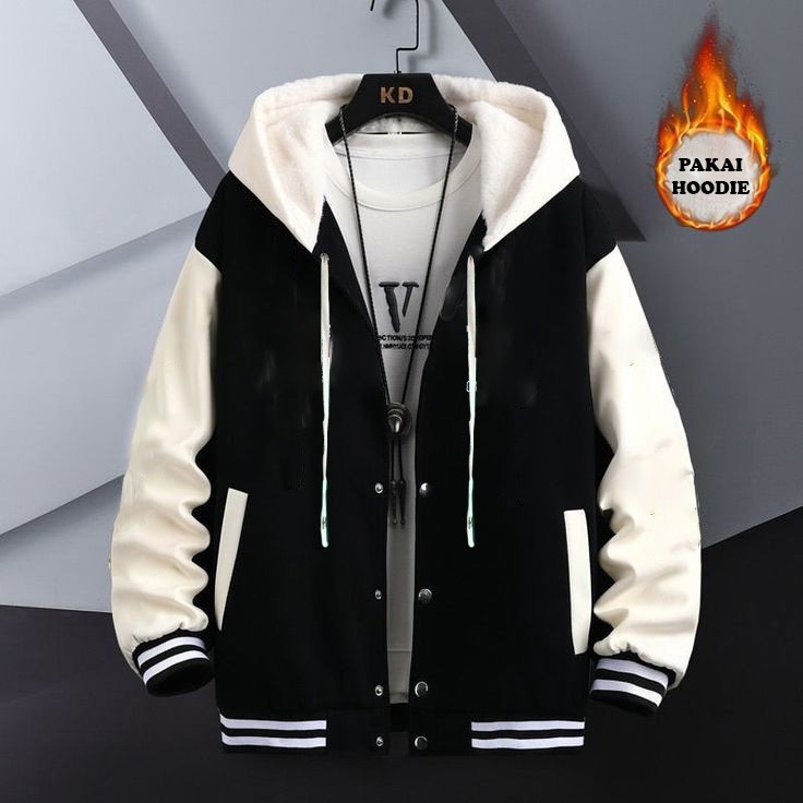 Jual Jaket Baseball Varsity Polos Pakai Hoodie / Jaket Varsity Polos ...