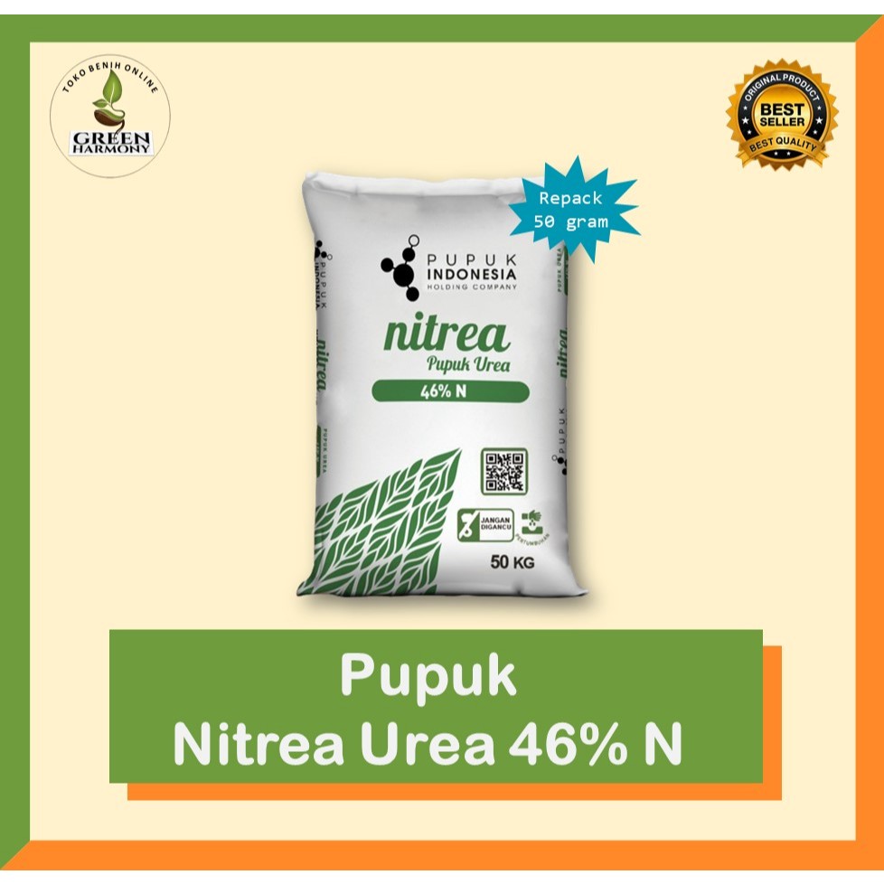 Jual Pupuk Nitrea Urea Nitrogen 46% Eceran Berat 50 Gram Repack ...