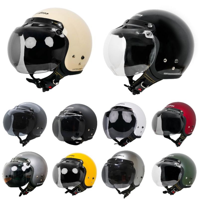 Jual Helm Bogo Retro Cargloss Terbaru Kaca Cembung/Datar Premium (SNI ...