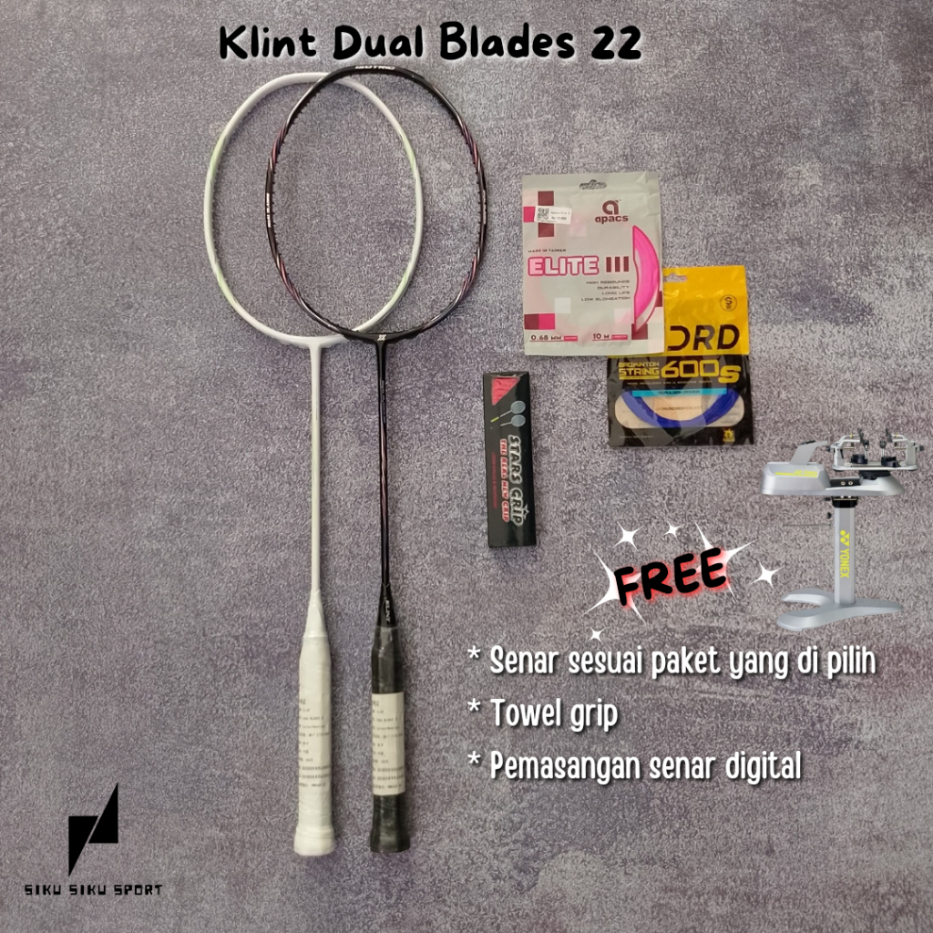 Jual RAKET BADMINTON KLINT DUAL BLADES 22 | Shopee Indonesia