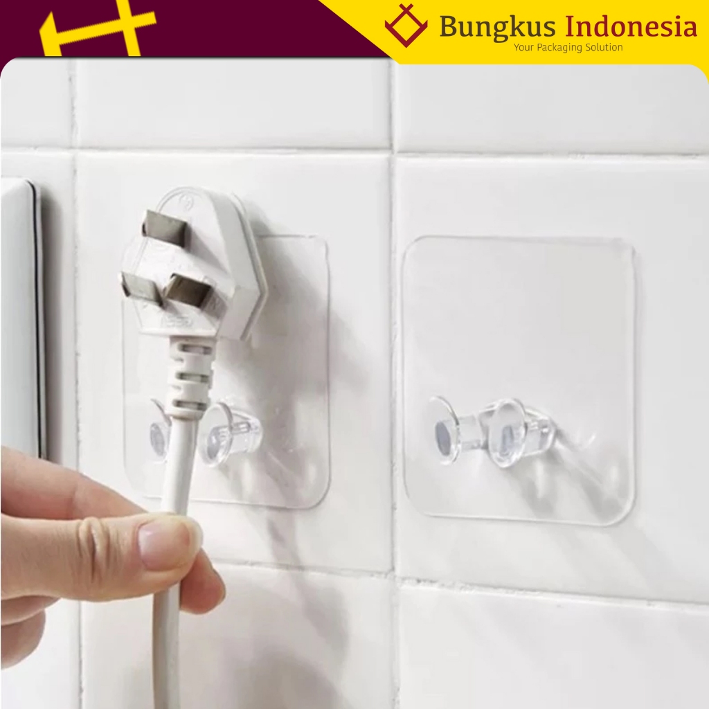 Jual Gantungan Colokan Kepala Kabel Transparan Cantolan Kabel Tempelan ...
