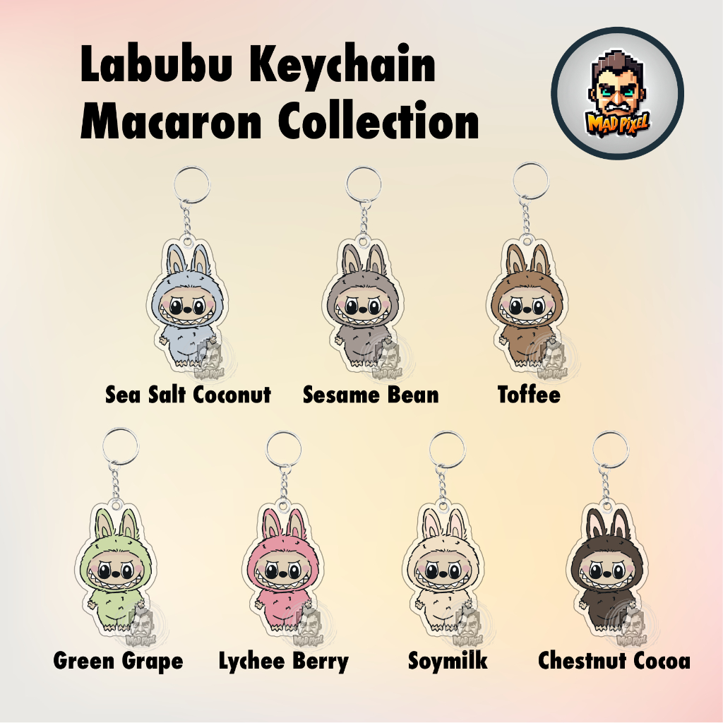 Jual Gantungan Kunci Labubu Macaron Collection Akrilik / Cute Acrylic ...