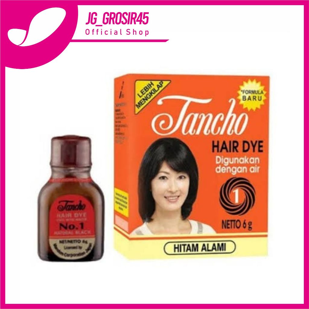 Jual Tancho Hair Dye Natural Black Powder (BUBUK) | semir rambut hitam ...